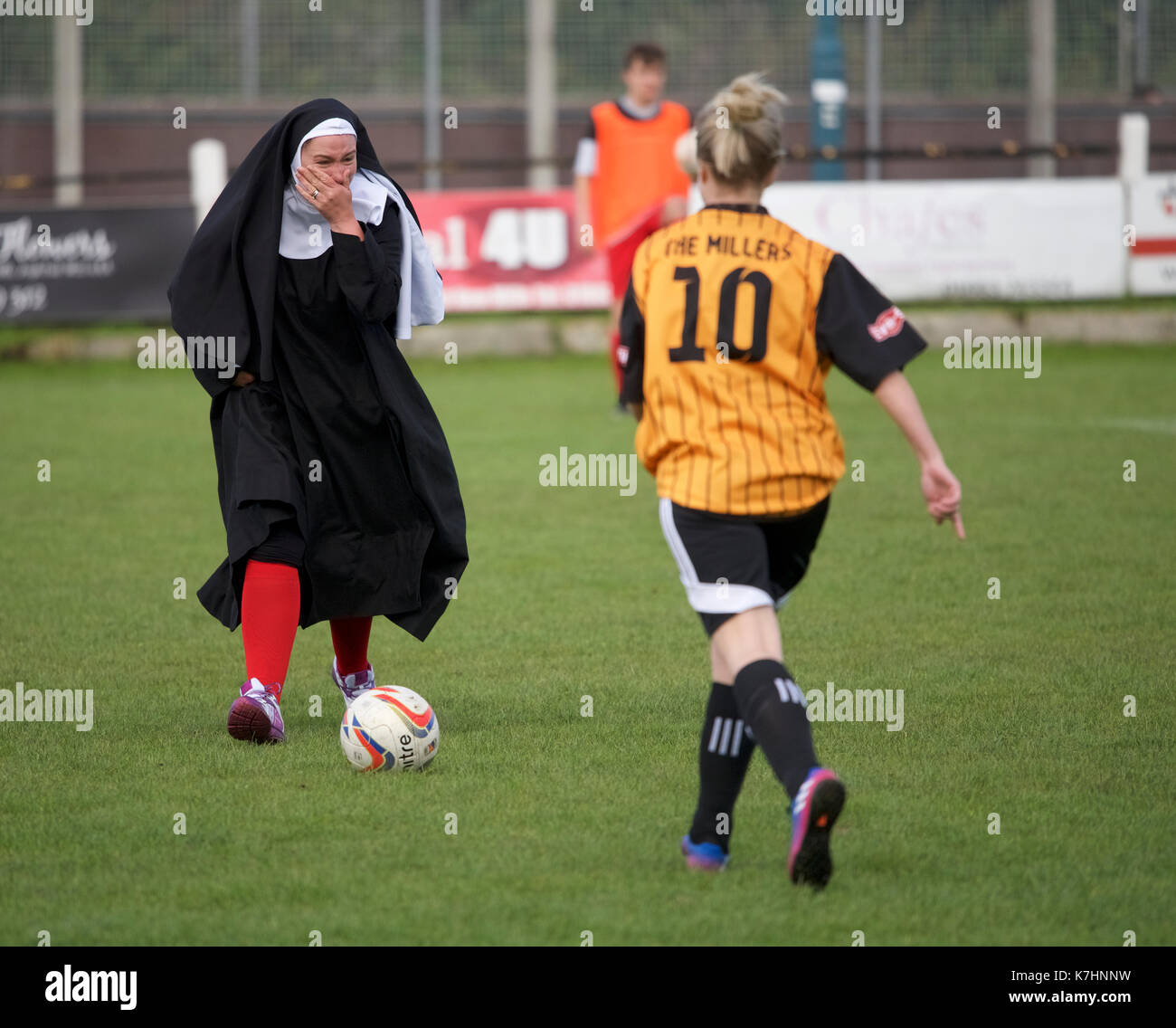 Nuns playing football hi-res stock photography and images - Alamy