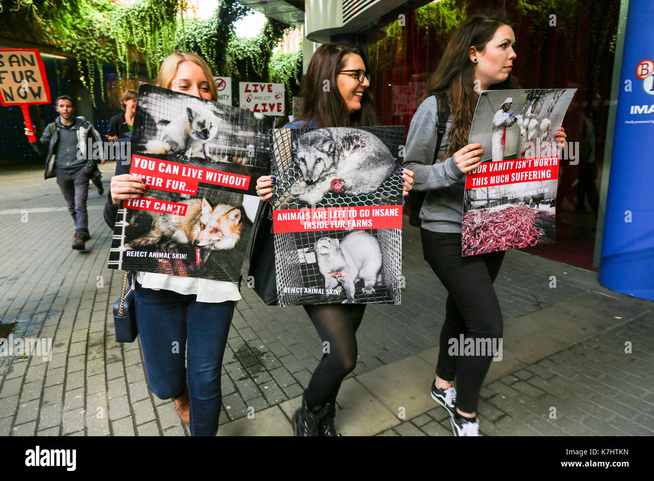 London, UK. 16th Sept, 2017. The anti fur group made their way from a ...