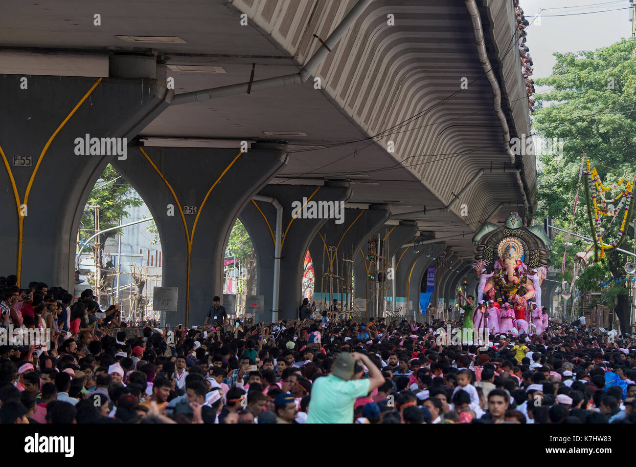 The image of Ganpati for Elephant headed lord the famous lalbaug cha ...