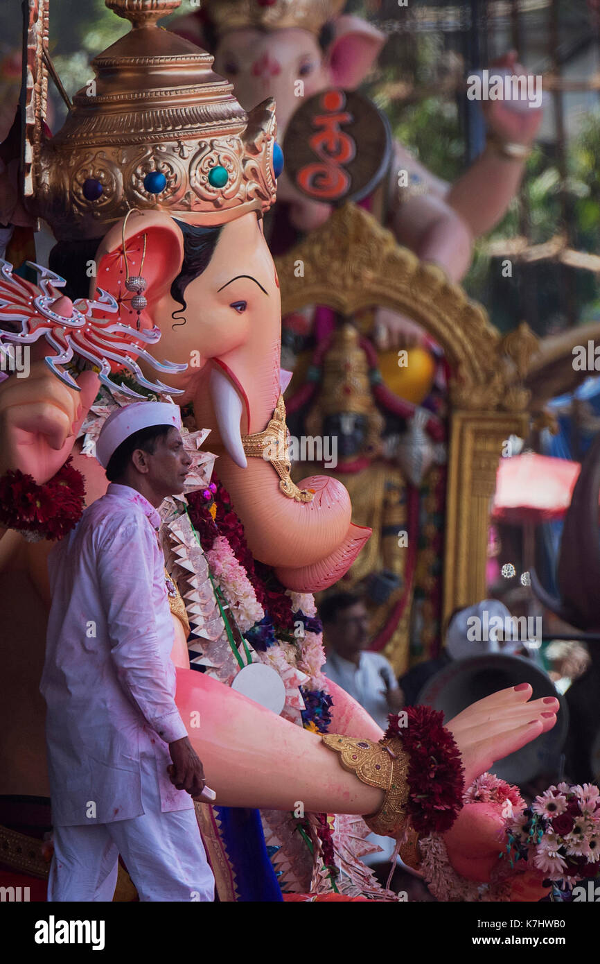 The image of Ganpati for Elephant headed lord the famous lalbaug cha ...