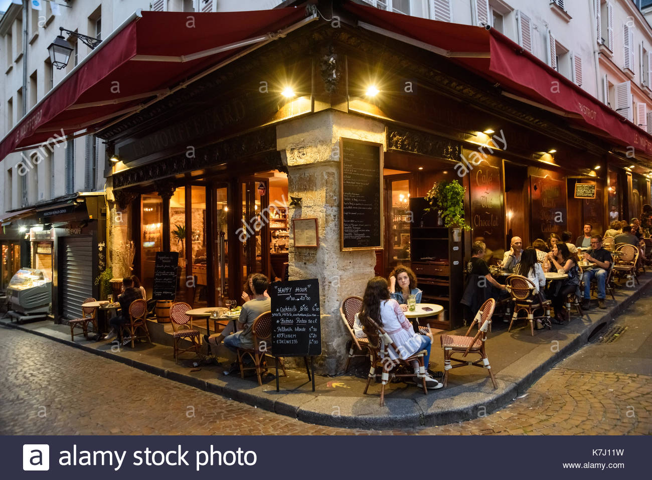 Paris, Strassencafe Le Mouffetard, Cafe Terrace Le Mouffetard (116 ...