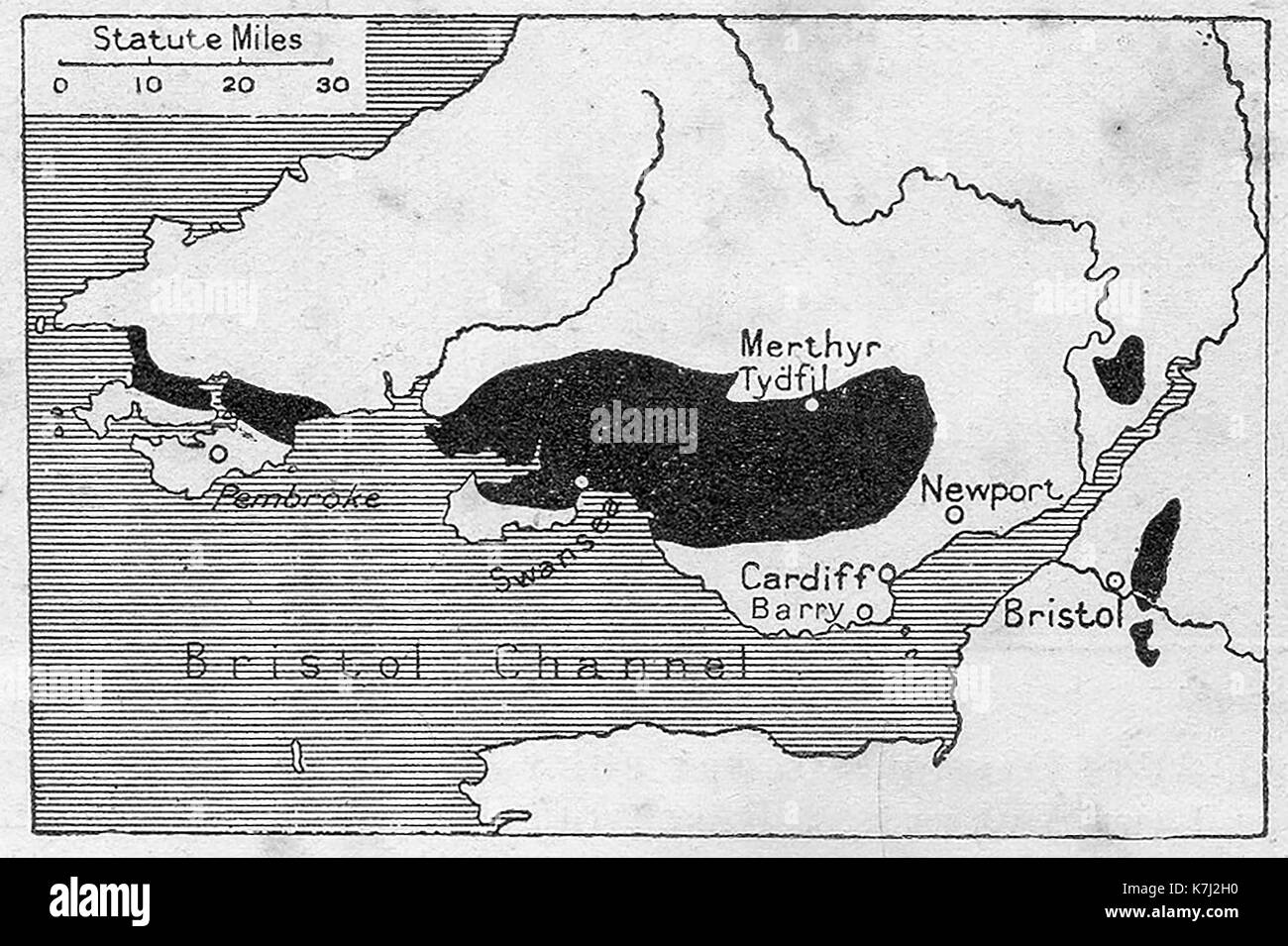 Old welsh map hi-res stock photography and images - Alamy