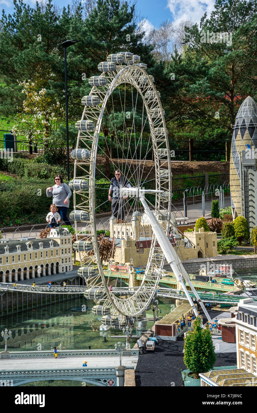 London Eye model in Legoland Windsor miniland, England Stock Photo - Alamy