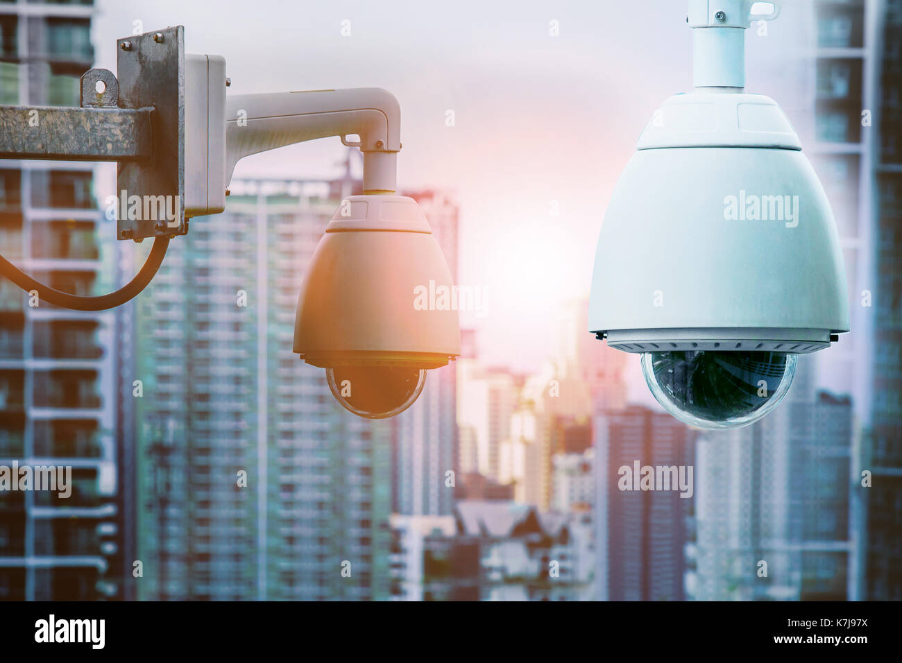 sucurity cctv camera and urban safety system Stock Photo - Alamy