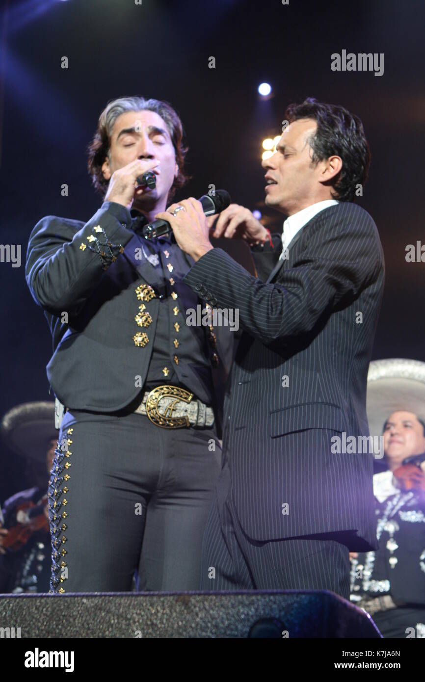 Miami, Florida - September 4 : Alejandro Fernandez & Marc Anthony ...