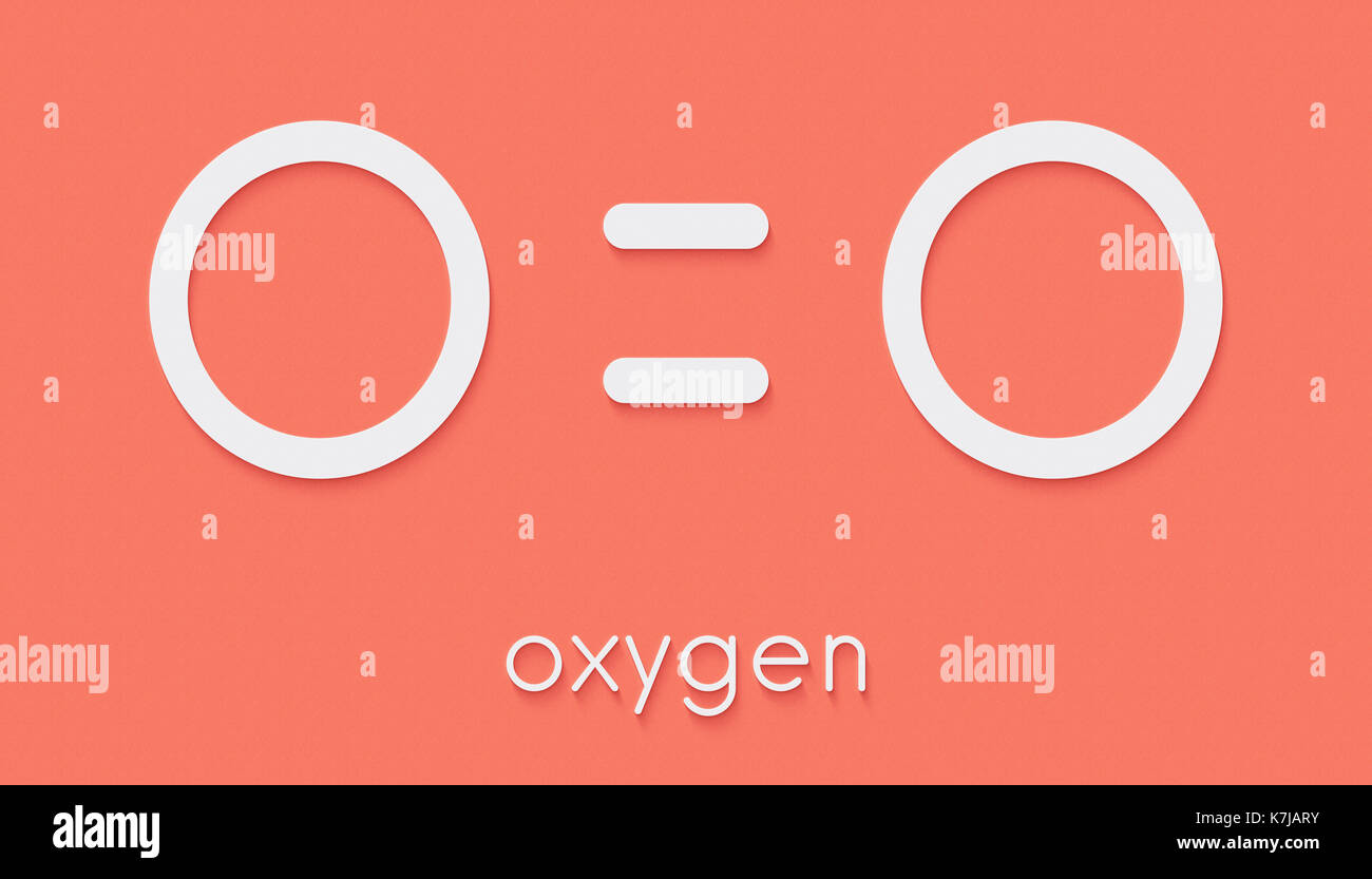 Elemental oxygen (O2) molecule. Skeletal formula Stock Photo - Alamy Elemental oxygen (O2) molecule. Skeletal formula Stock Photo - Alamy