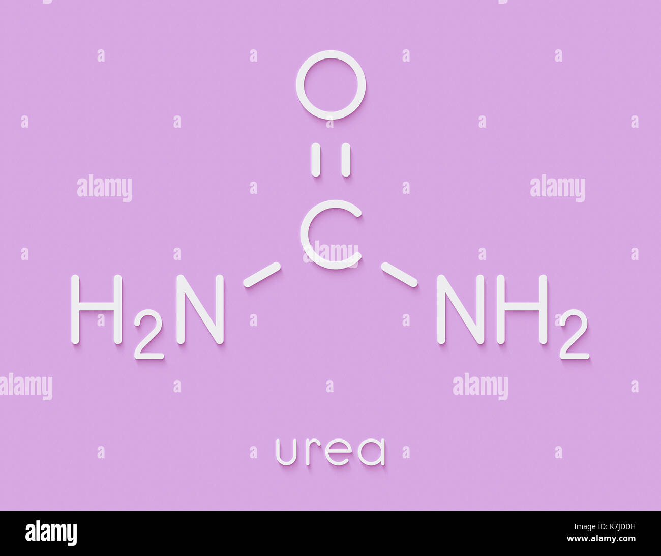 Urea (carbamide) molecule. Used in cosmetics, fertilizer; present in ...