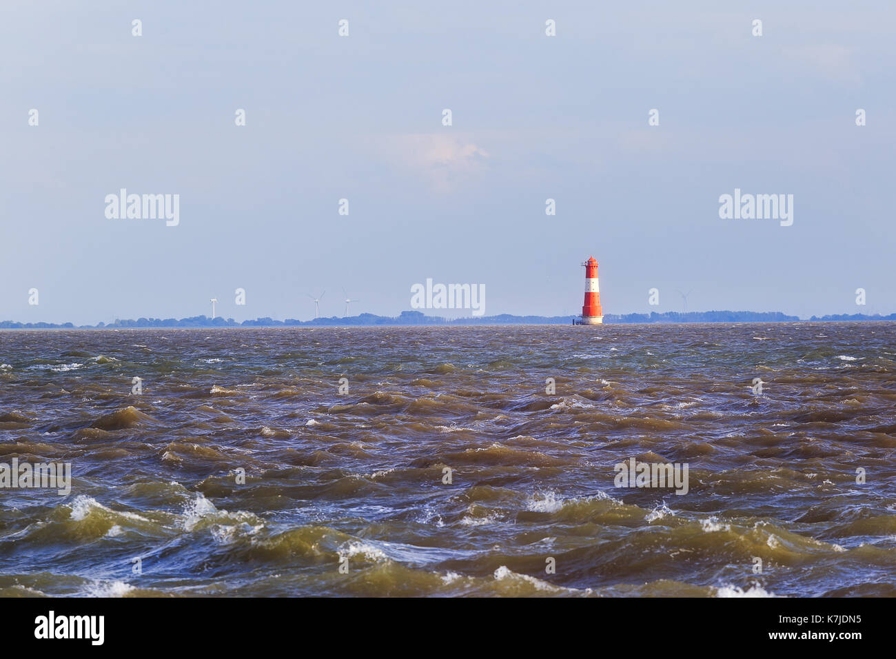 The lighthouse Arngast as seen from the Nassauhafen, Wilhelmshaven ...