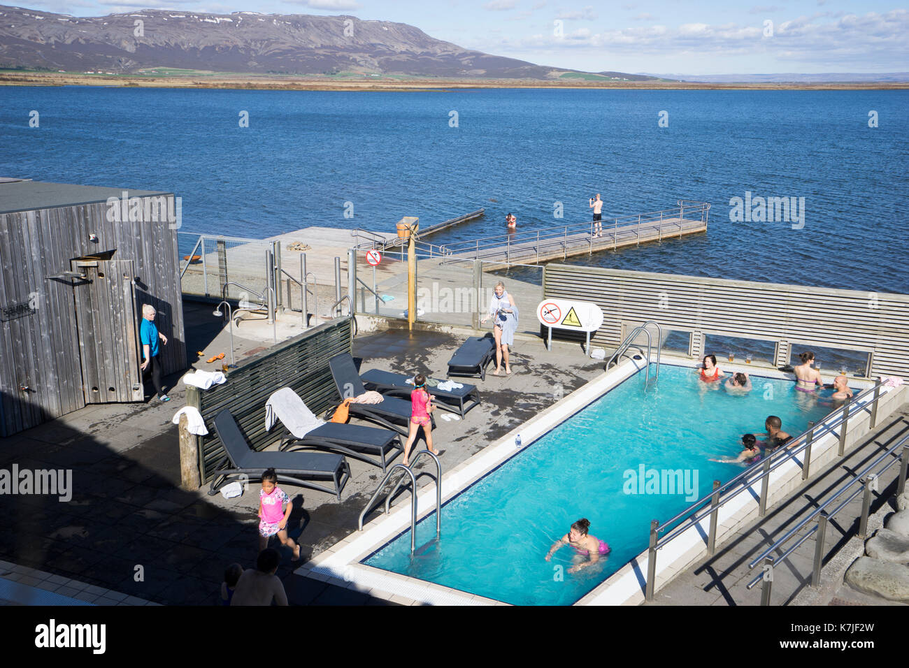 Laugarvatn Fontana, a geothermal bath in southern Iceland Stock Photo ...