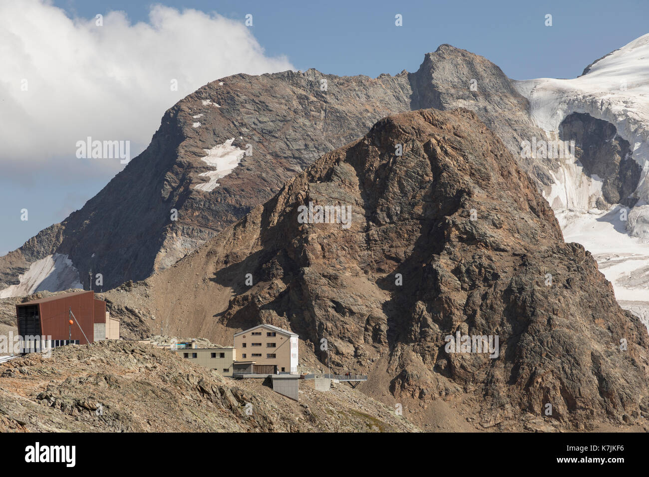 Mountain Station Diavolezza in the alps Engadin, Swizterland Stock ...