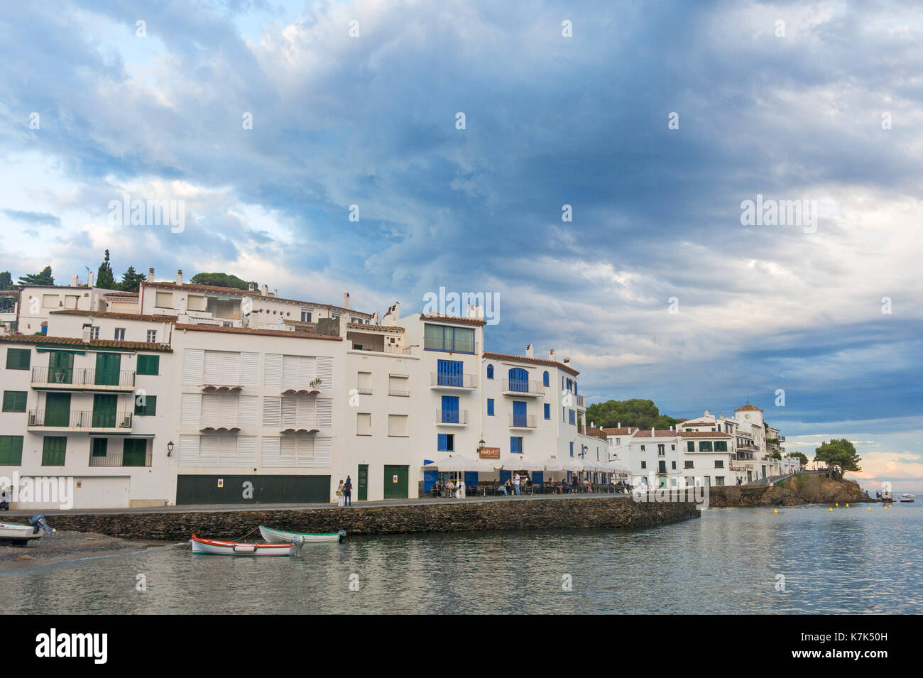 CADAQUES, SPAIN - JUNE 28, 2017: Panoramic view of the Spanish town of ...