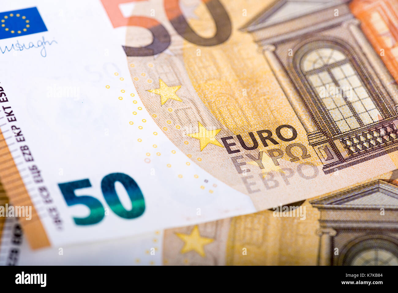 New (Cyrillic) version of 50 euro banknote Stock Photo - Alamy