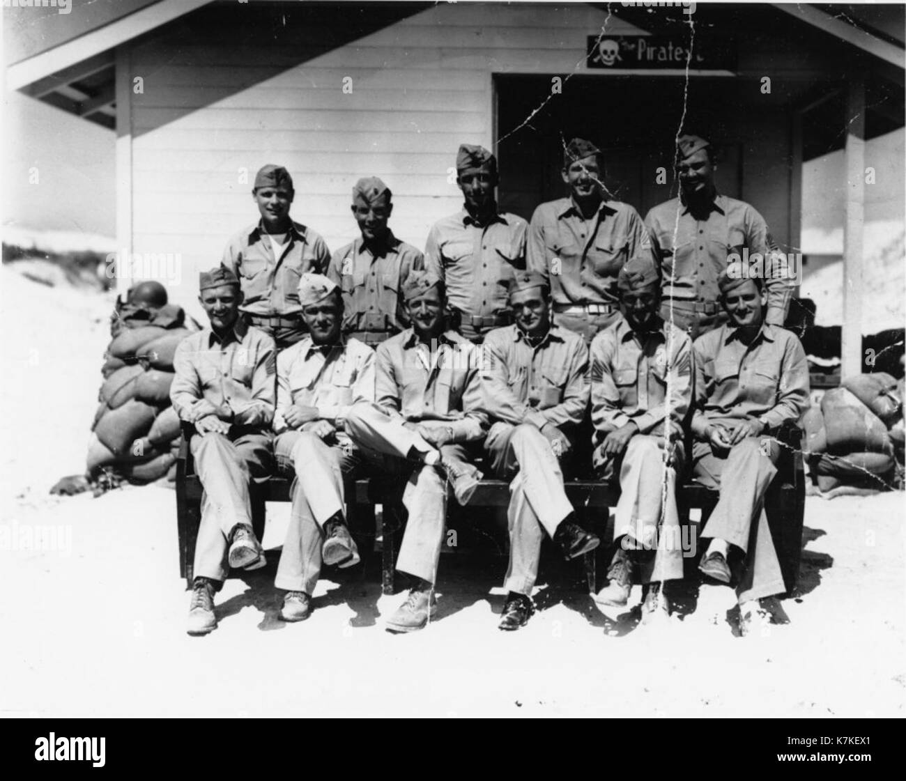 This image features a Vought F4U-1 Corsair of VMF-215, stationed with ...