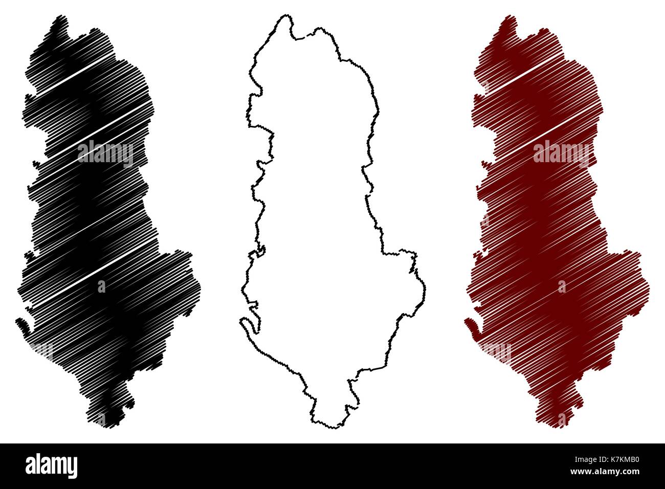 Albania map vector Stock Vector Images - Alamy