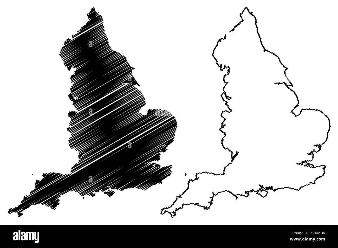 England map vector illustration, scribble sketch England Stock Vector ...