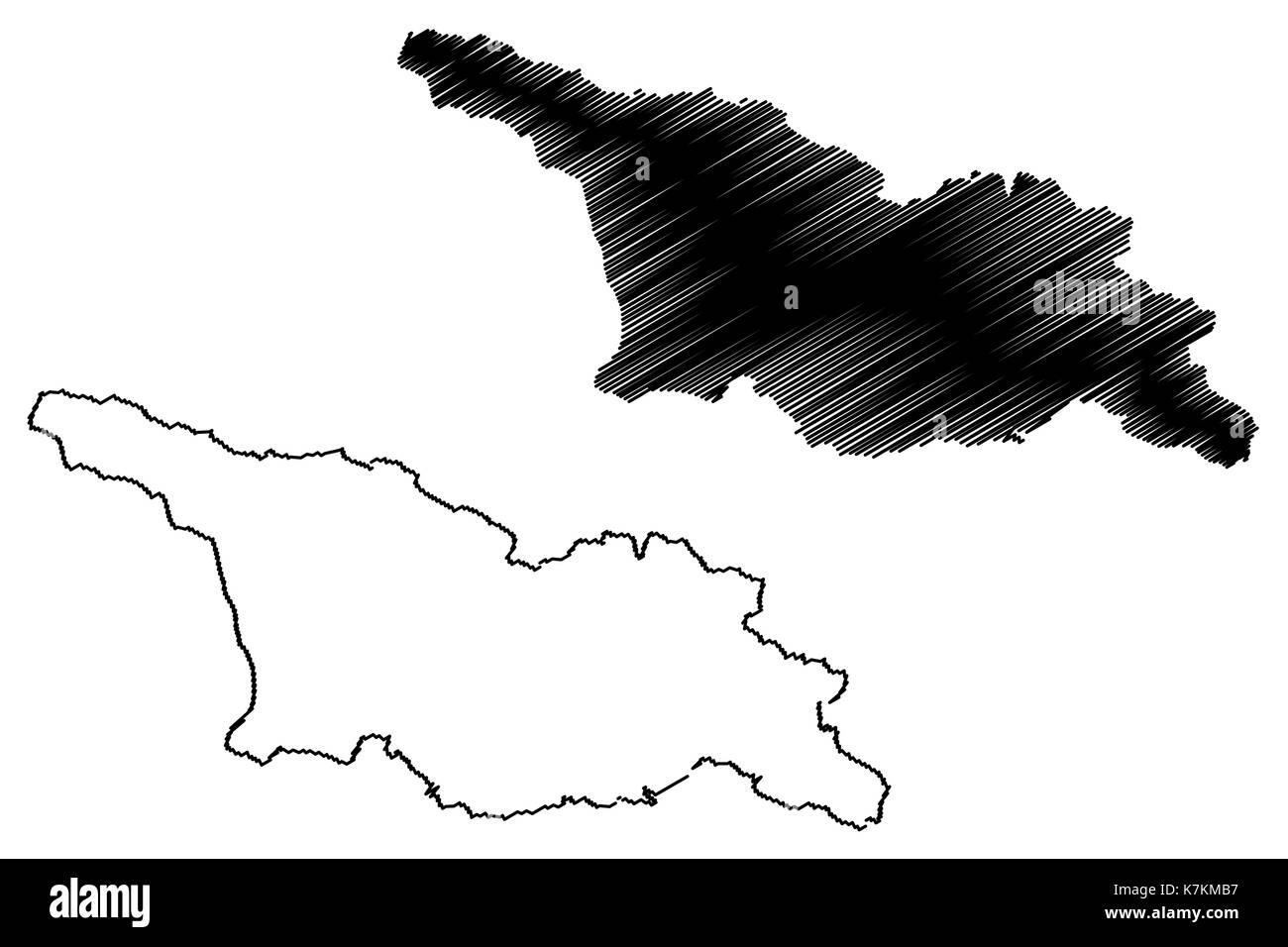 Georgia map vector illustration, scribble sketch Georgian Stock Vector Image & Art - Alamy