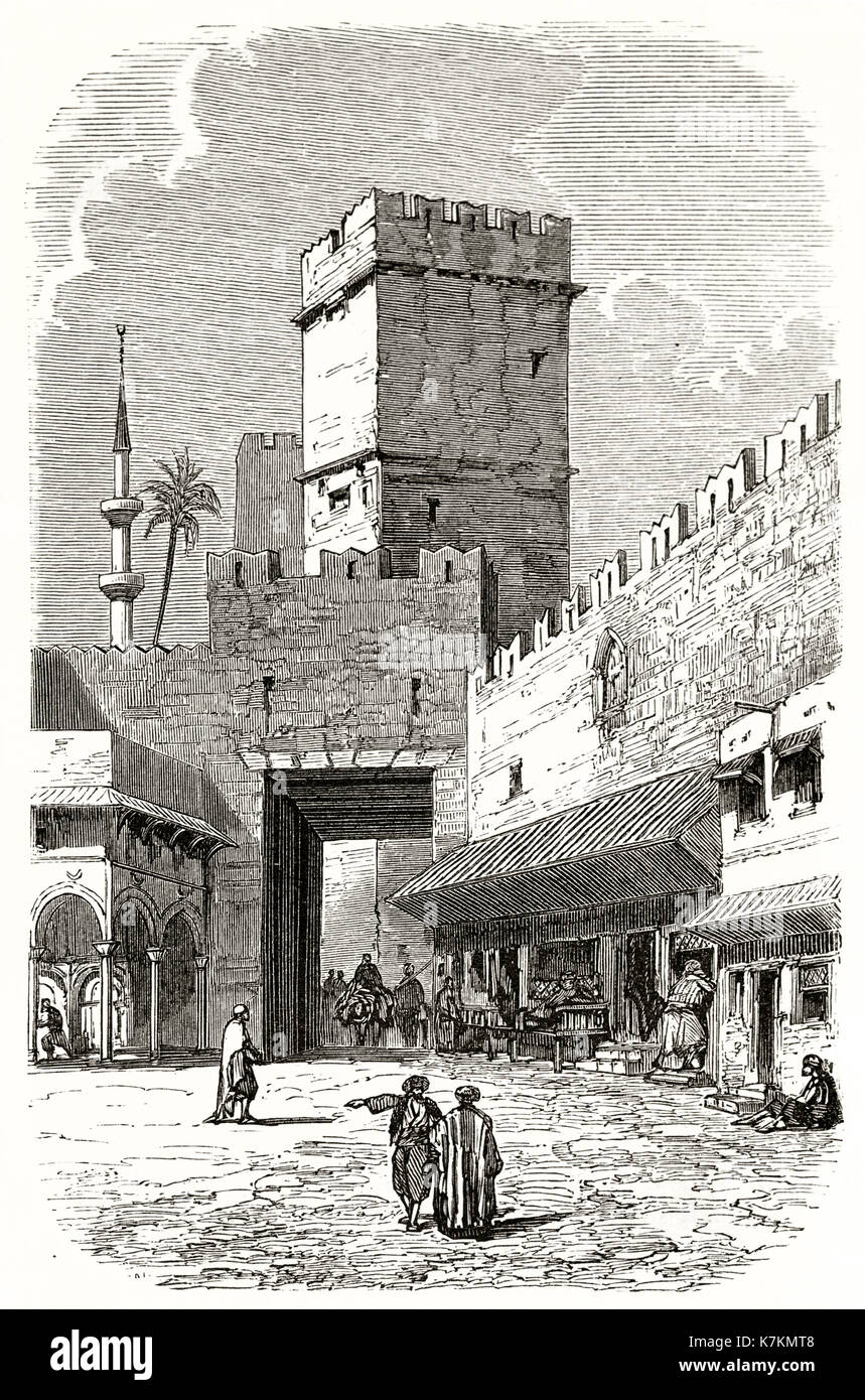 Old view of the Bazar gate, Rhodes. By unidentified author, publ. on Le ...
