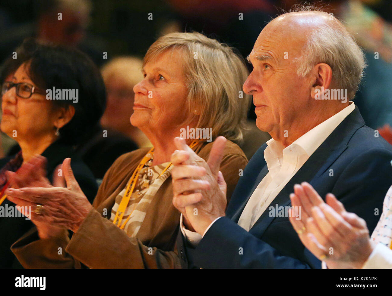 Liberal Democrat leader Sir Vince Cable and his wife Rachel Smith ...