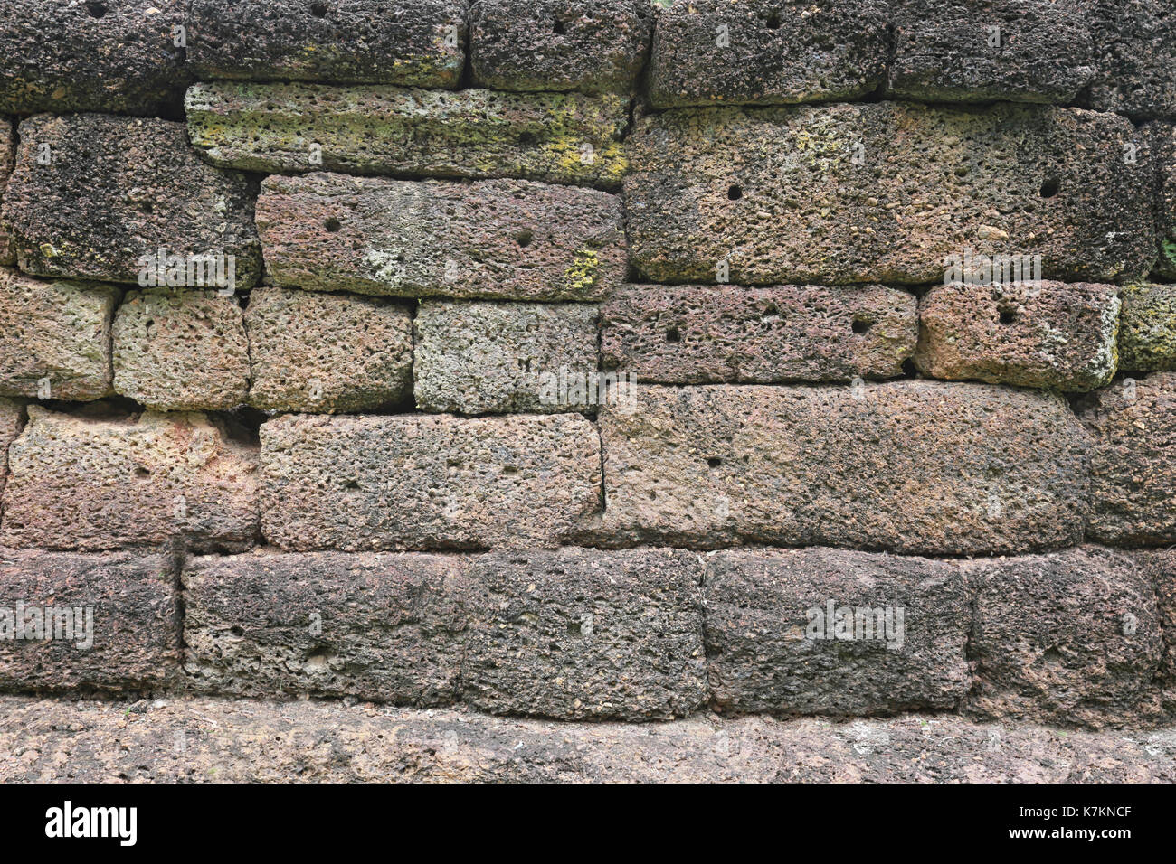 Old walls of the ancient city in the country,built of nature stone ...