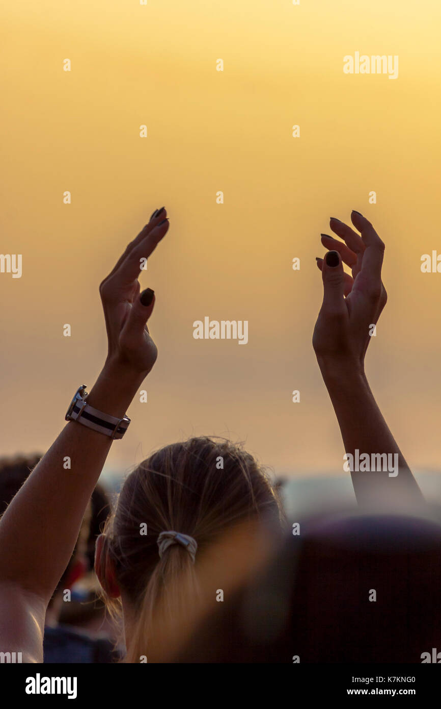 Arms hands clap hi-res stock photography and images - Alamy