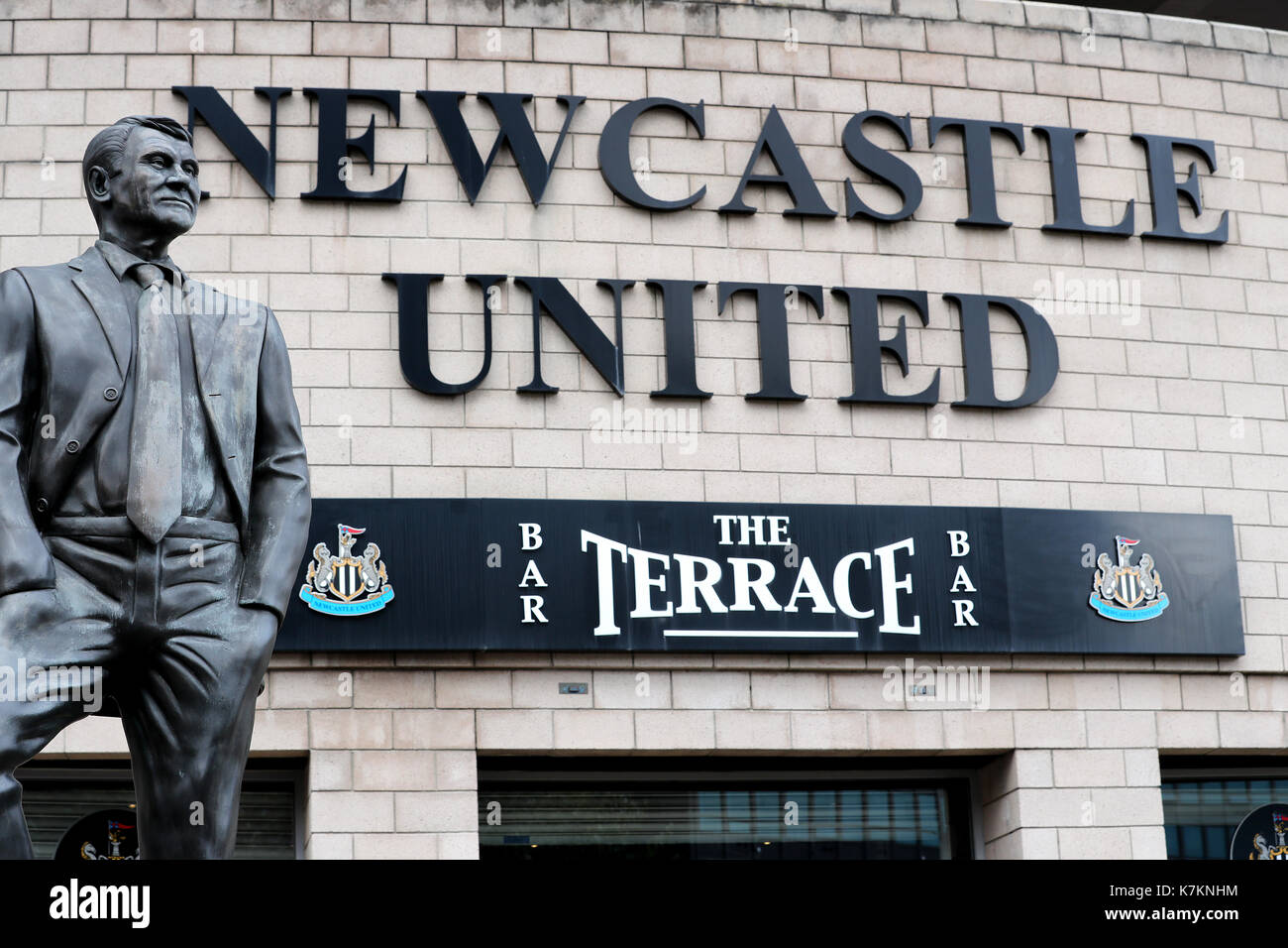 The Sir Bobby Robson statue outside the stadium before the Premier ...