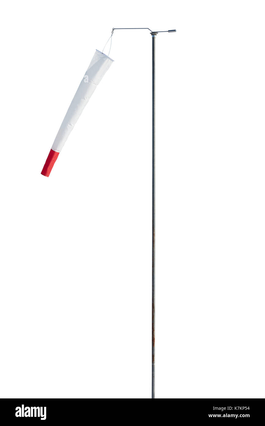 Windsock and pole isolated on white, clipping path included Stock Photo ...