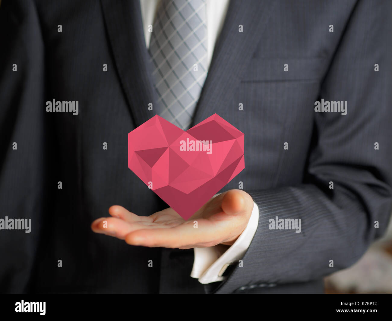 Human heart low poly hi-res stock photography and images - Alamy
