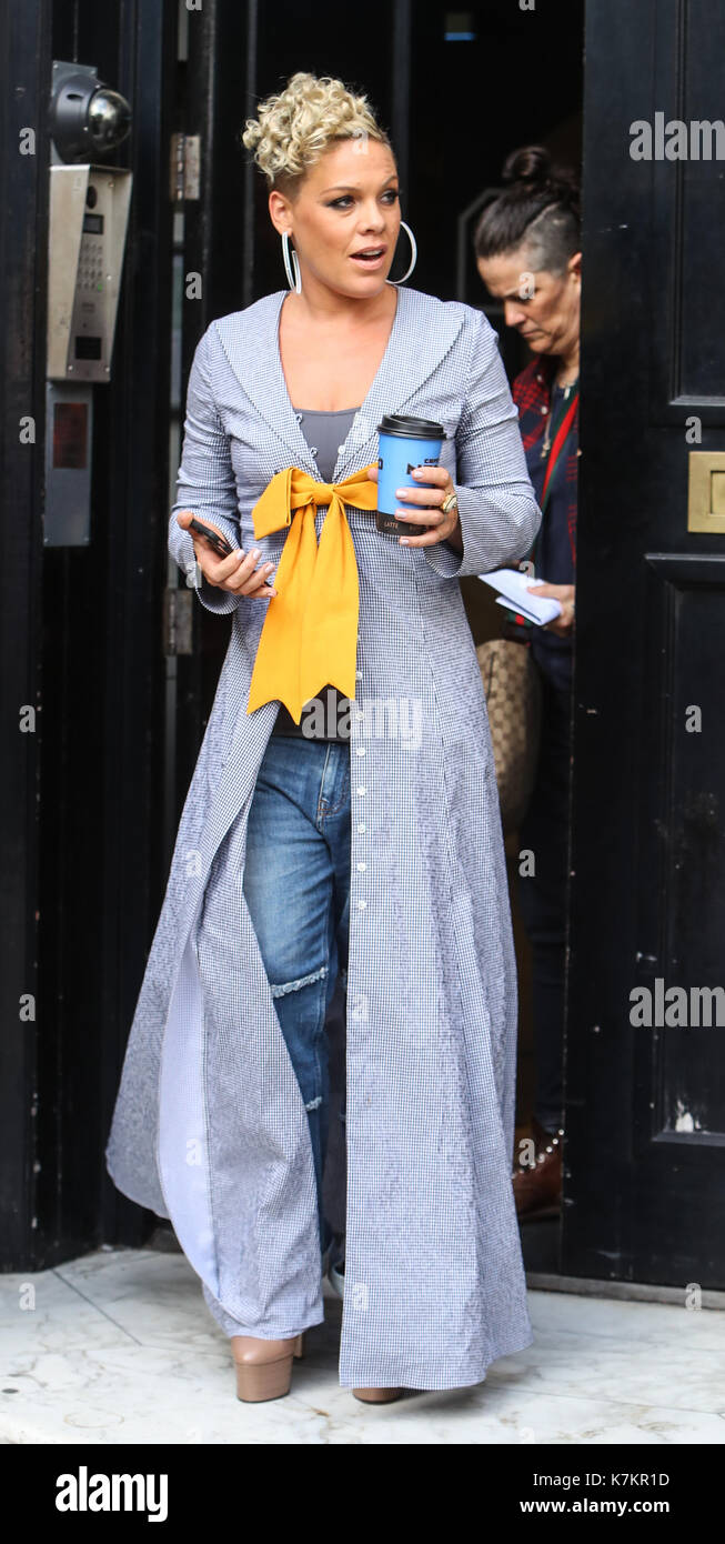 Pink at the Absolute Radio studios Featuring: Pink, Alicia Moore Where ...