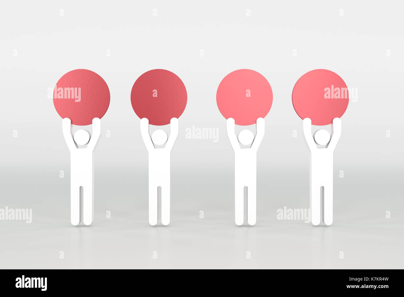 3d rendering of human sign for team leader concept Stock Photo - Alamy