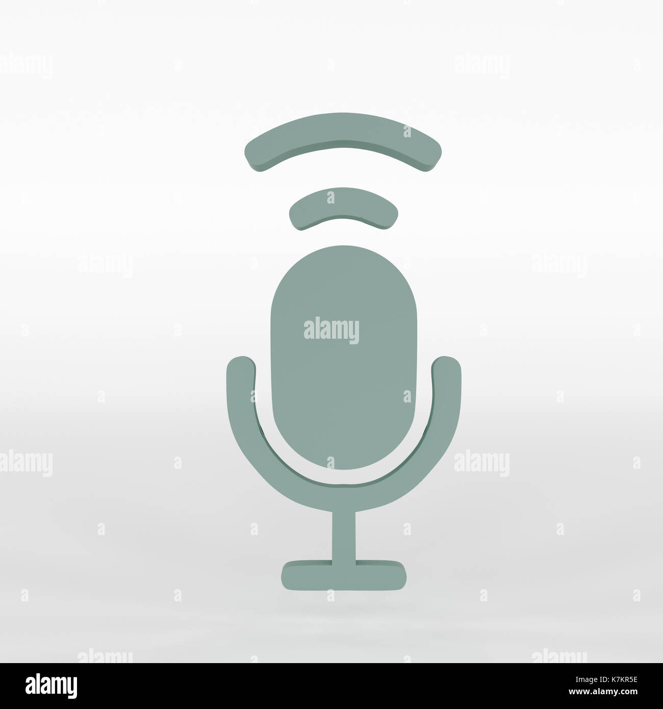 3D rendering of microphone sign Stock Photo - Alamy