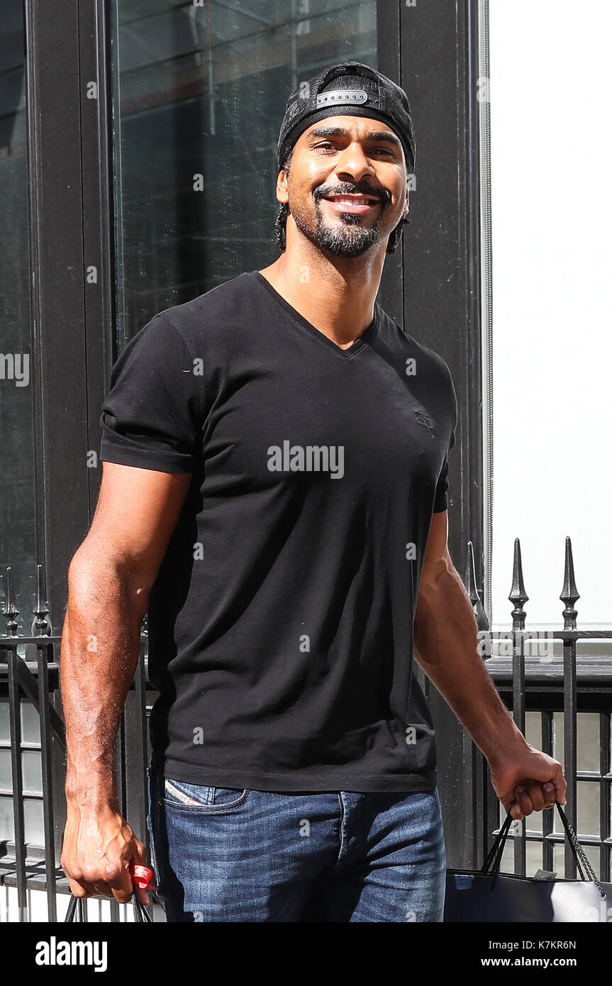 Heavyweight boxer David Haye seen walking through Soho after a shopping ...
