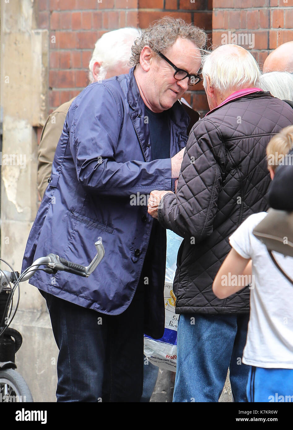 Colm Meaney signs autographs for fans at the stage door of the Apollo ...