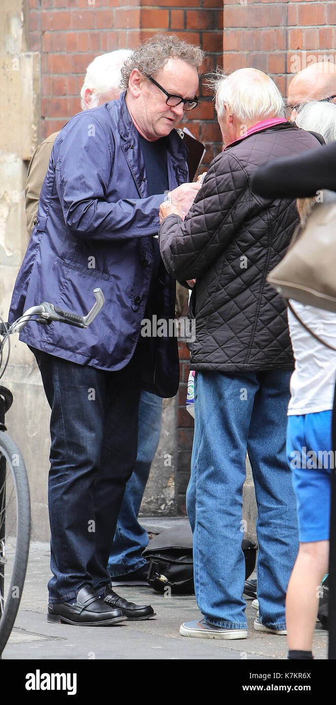 Colm Meaney signs autographs for fans at the stage door of the Apollo ...