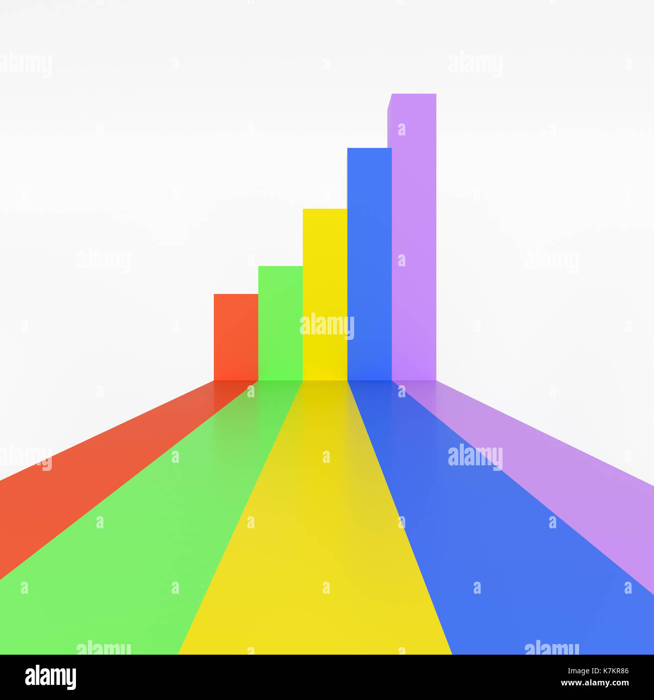 3d rendering of colorful bar chart Stock Photo - Alamy