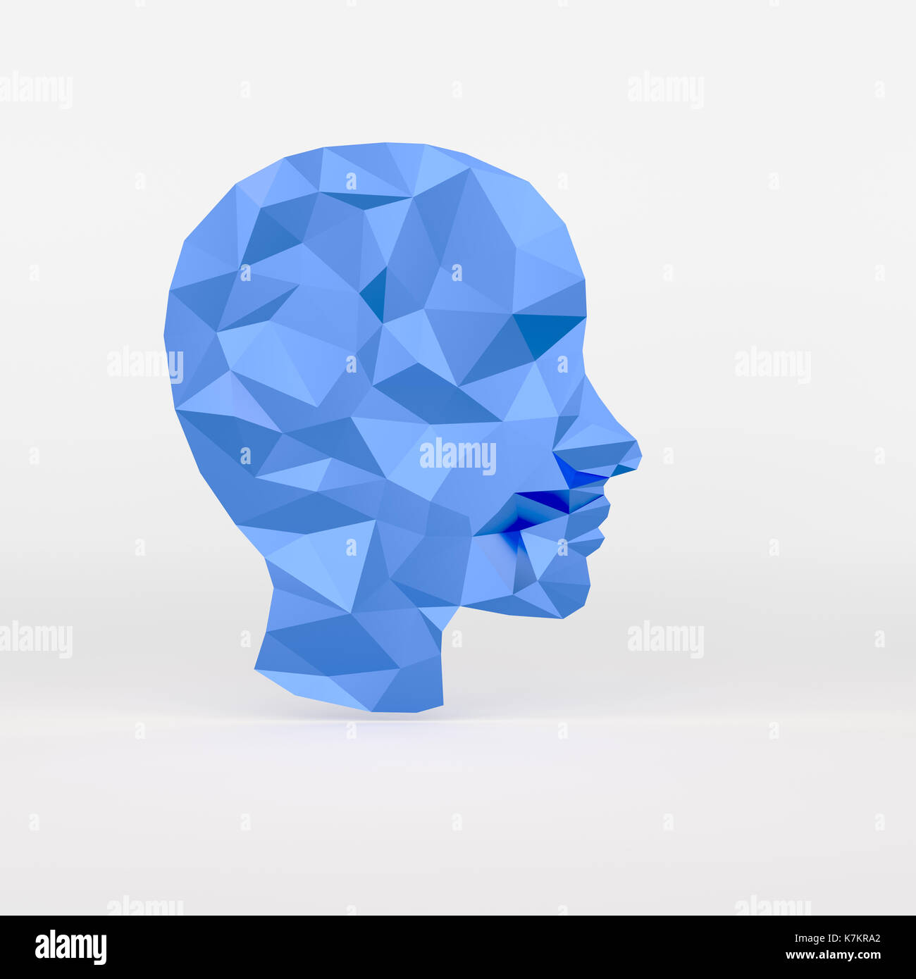 3d rendering of abstract low poly human face Stock Photo - Alamy