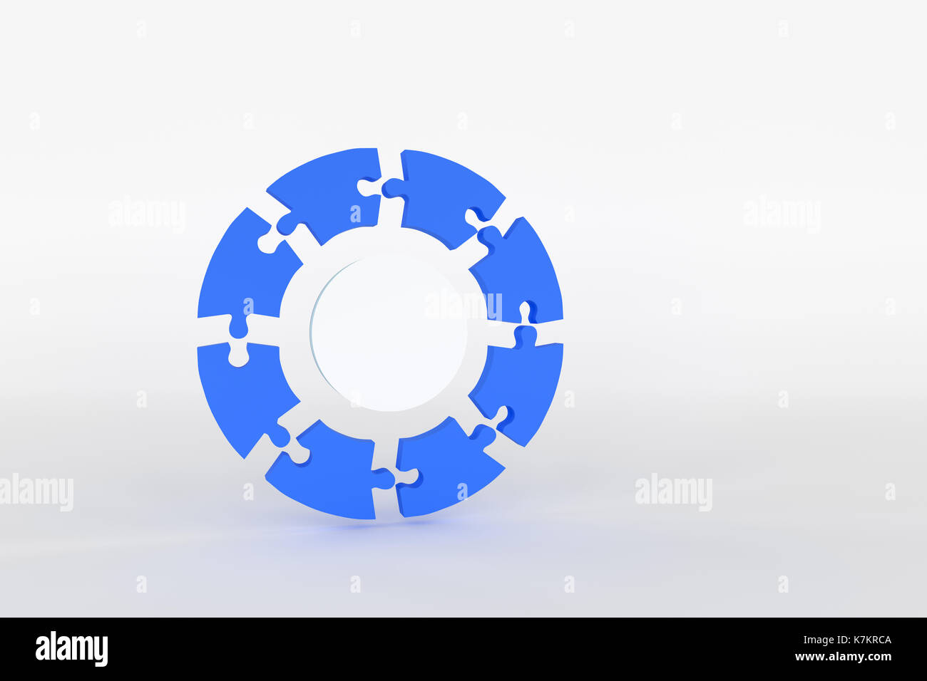 3d rendering of blue puzzles for teamwork concept Stock Photo - Alamy