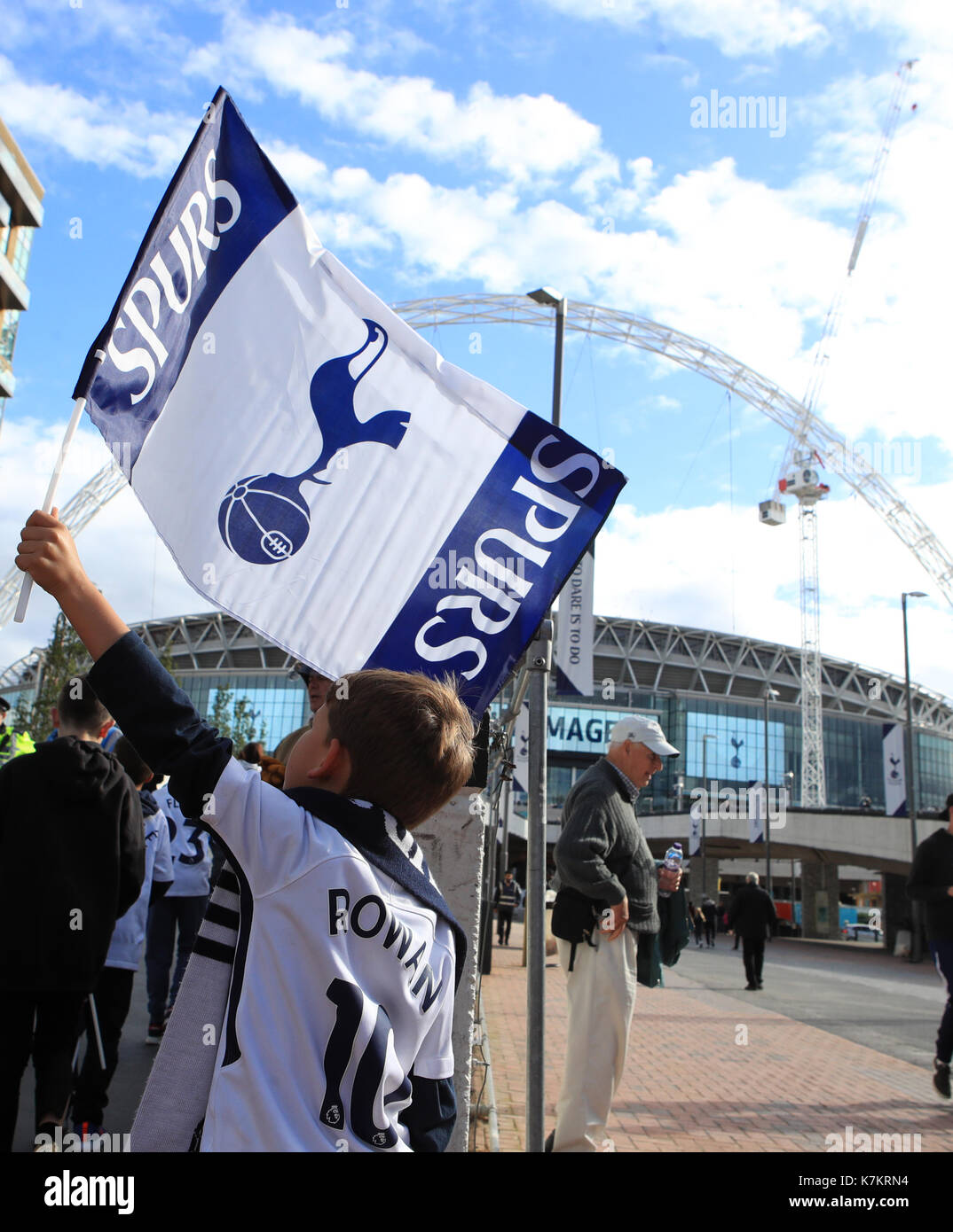Fans on Wembley Way the Premier League match at Wembley Stadium, London ...
