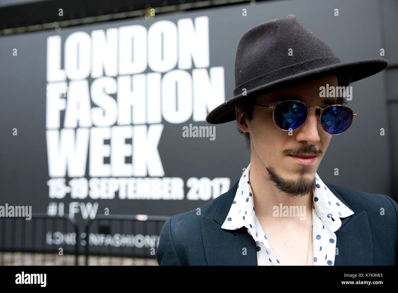 Musician Luke Fraser outside the BFC Show Space Show during the London ...