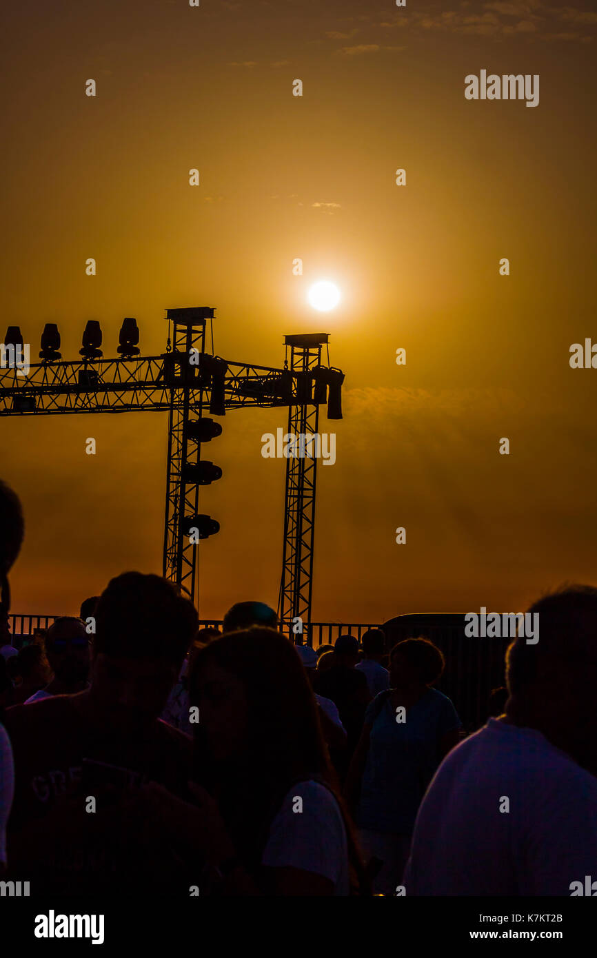 Turkish sunset on a public event Stock Photo - Alamy