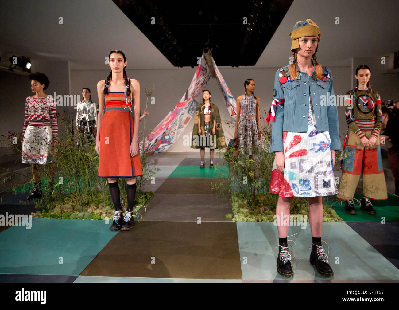 Models during the Sadie Williams presentation for London Fashion Week ...