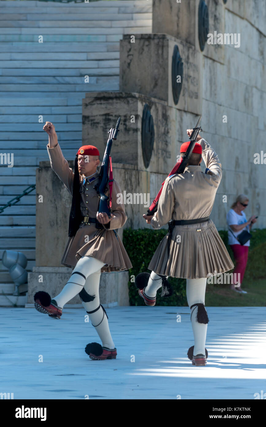 Evzone soldier in Athens, Greece Stock Photo - Alamy