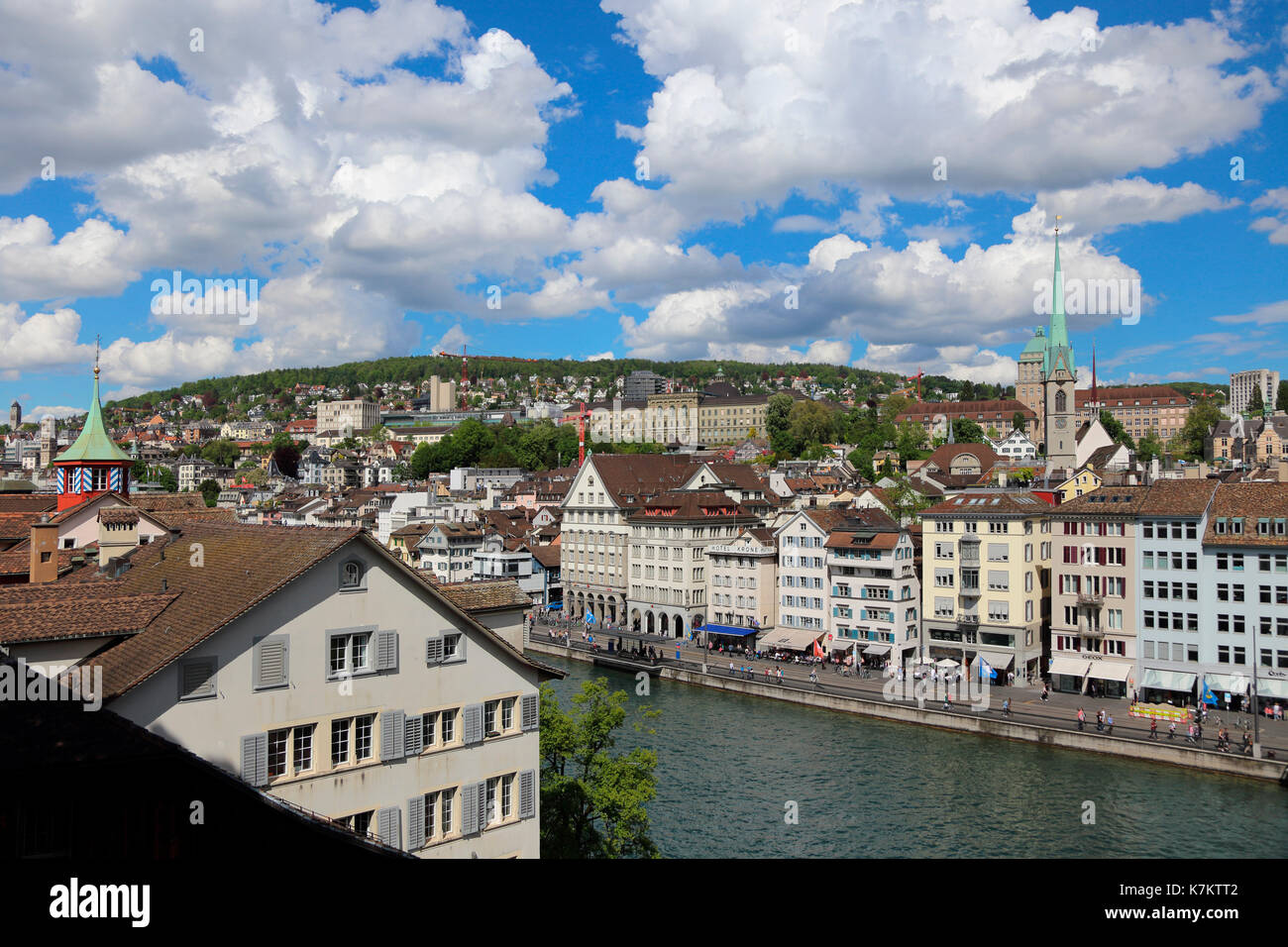 Switzerland Zurich Limmatquai Stock Photo - Alamy