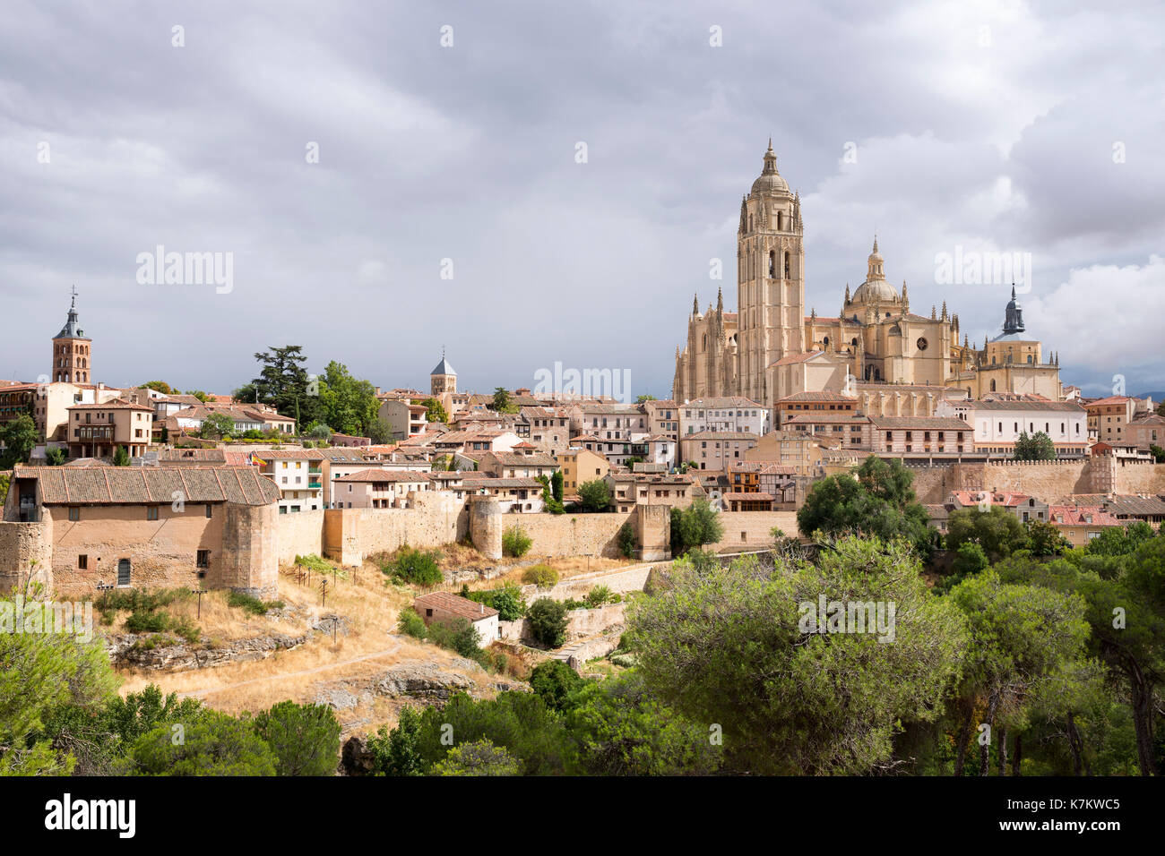 Famous view of Alcazar Castle - palace and fortress which inspired ...