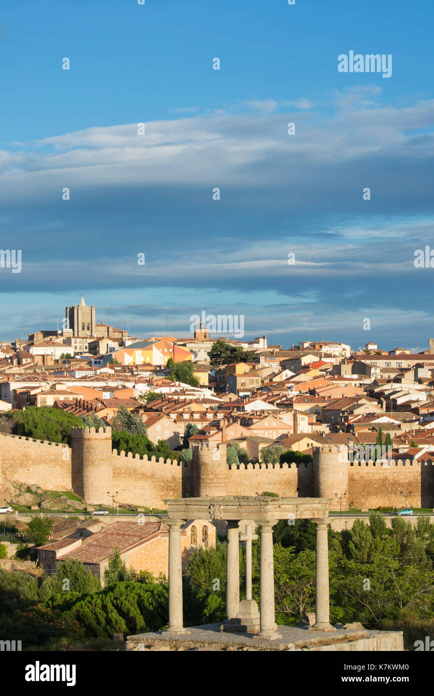 Four Posts - Los Cuatro Postes - and town of Avila with Extra-Muros ...