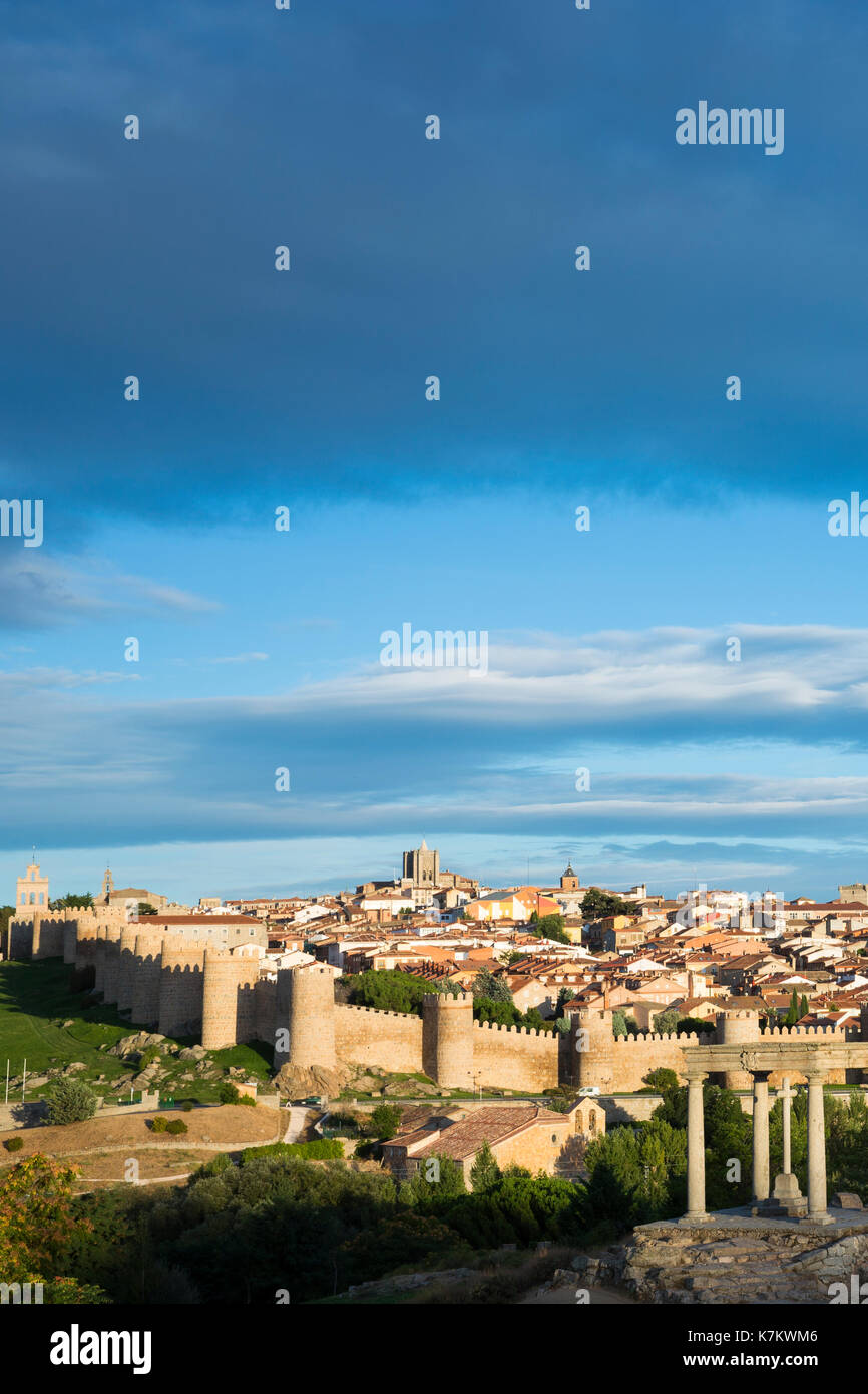 Four Posts - Los Cuatro Postes - and town of Avila with Extra-Muros ...