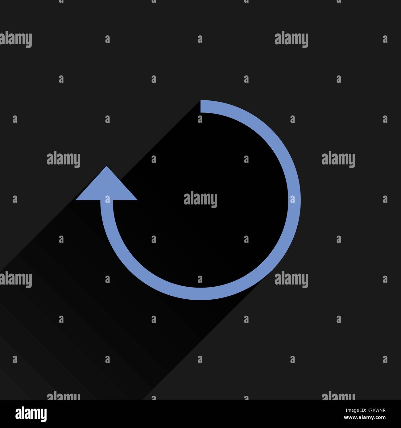 Blue arrow icon reload, refresh, rotation, reset, repeat sign. Web ...