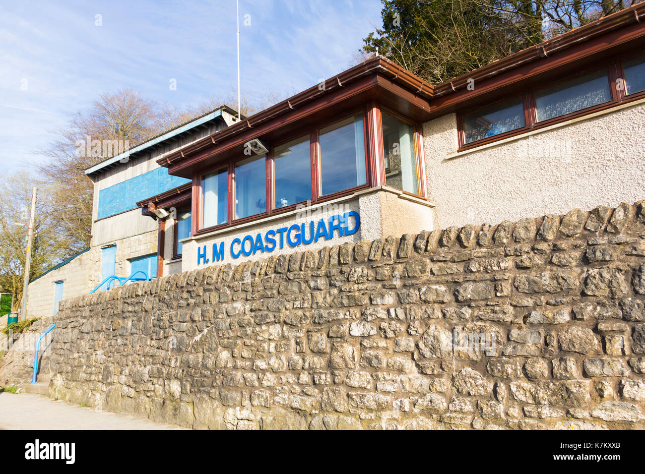 H.M. Coasguard station at Arnside, Cumbria. The station is sited on the ...