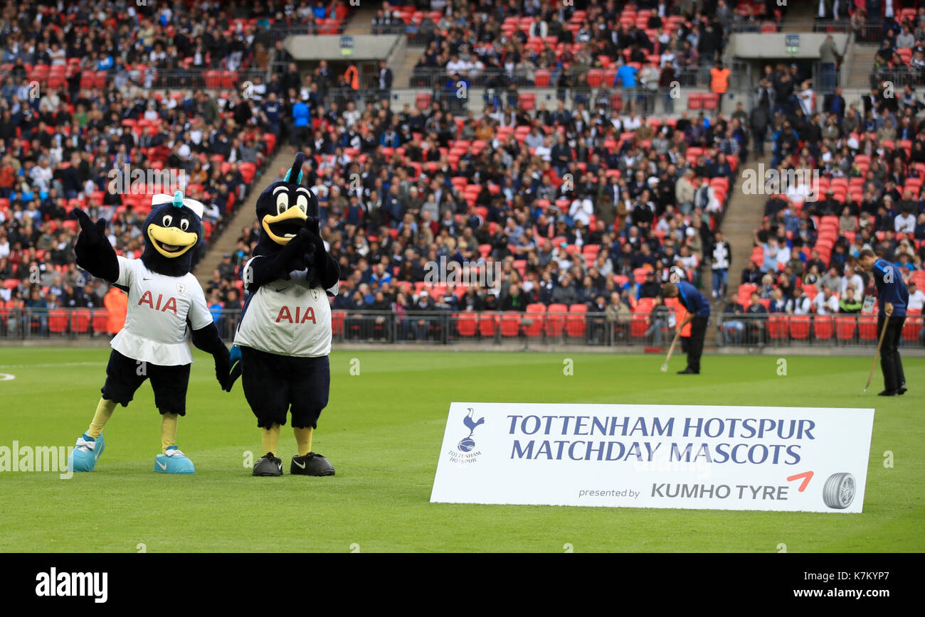 Tottenham Hotspurs mascots prior to kick off during the Premier League ...