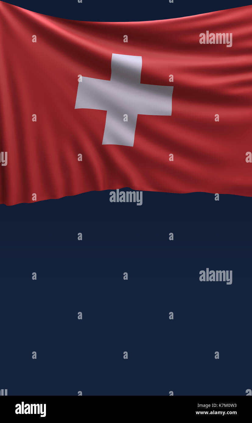Flag Swiss Colors, switzerland Flag (3D Render Stock Photo - Alamy