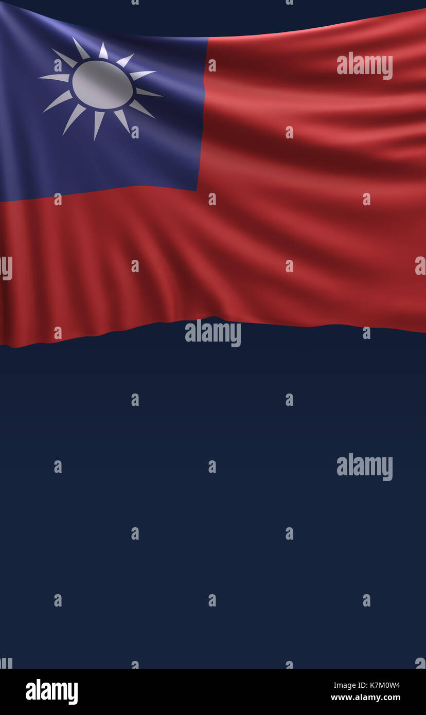 Flag Taiwanese Colors, Taiwan Flag (3D Render Stock Photo - Alamy